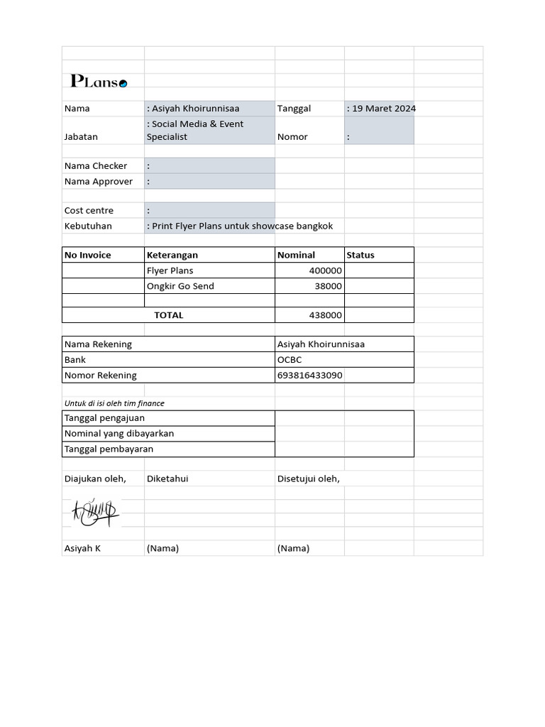Invoice for Flyer Printing and Delivery | PDF | Receipt | Jakarta