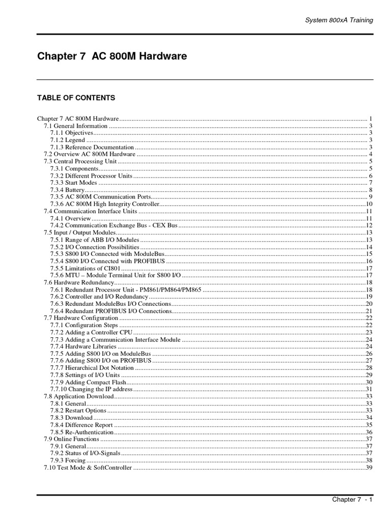 T314-07 AC800M Hardware - RevC | PDF | Input/Output | Central Processing Unit