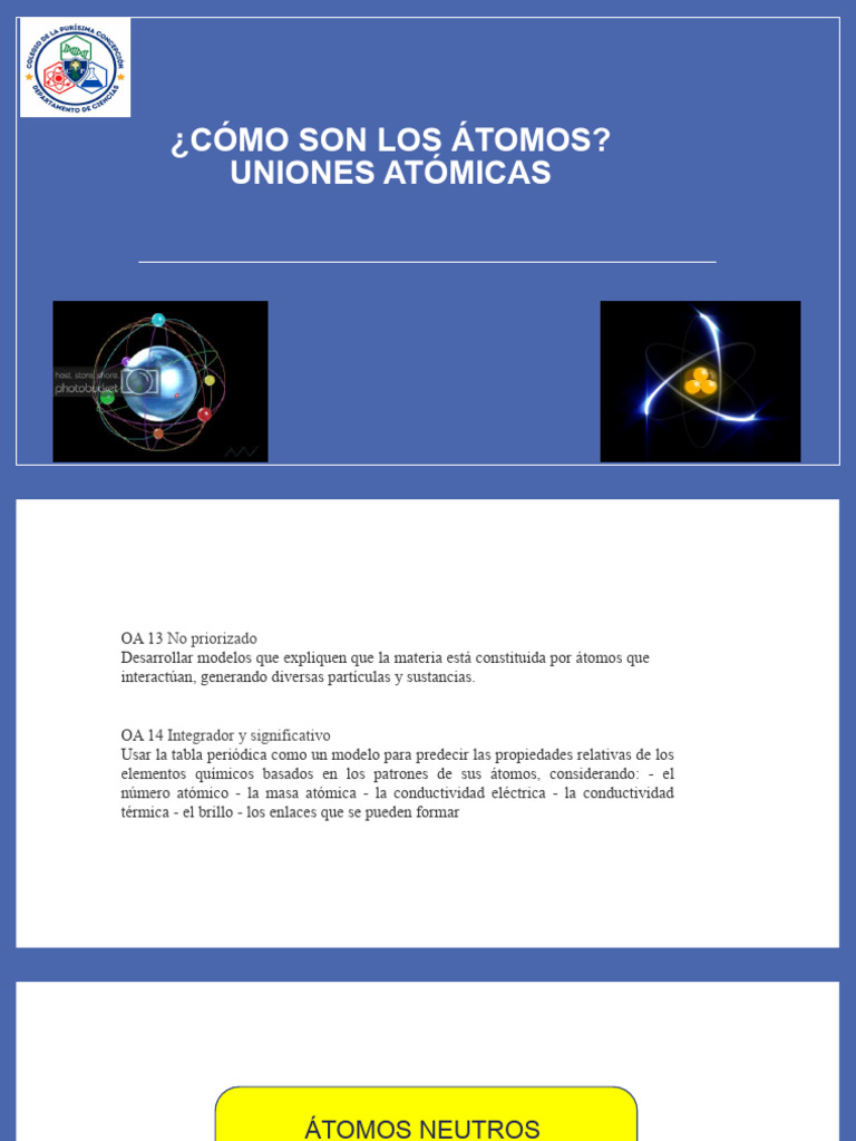 Cómo Son Los Átomos - Uniones Atómicas | PDF | Compuestos químicos ...