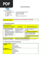 Sesión de Aprendizaje Reconocemos La Oración y Sus Tipos. | PDF ...