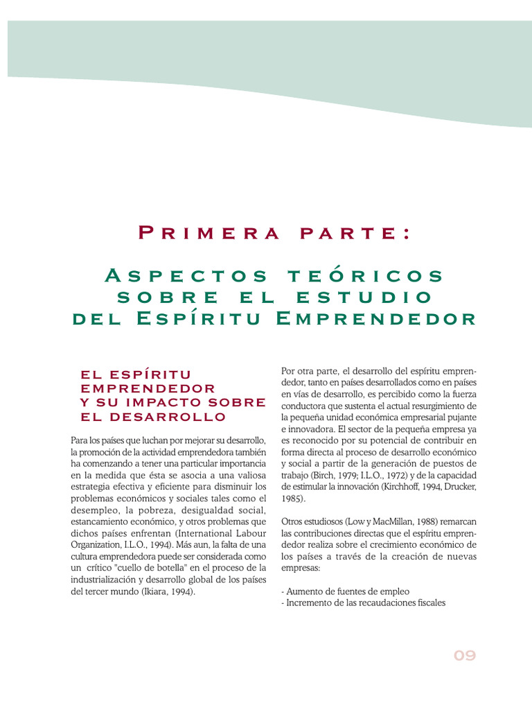 El Desarrollo Del Espíritu Emprendedor Descargar Gratis Pdf