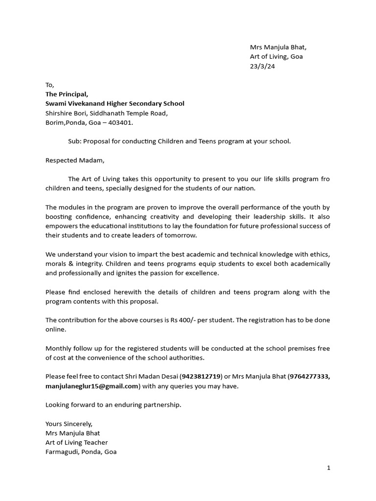 Proposal for Youth Program at SVHSS | PDF | Adolescence | Mind
