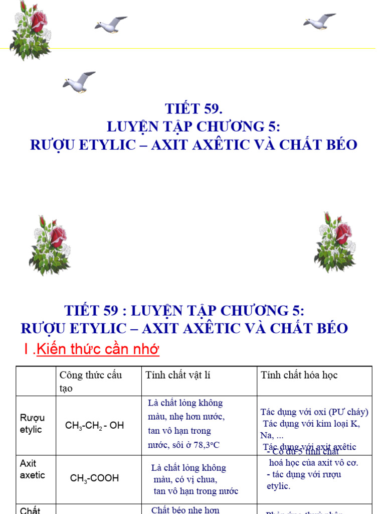 Bai 48 Luyen Tap Ruou Etylic Axit Axetic Va Chat Beo | PDF