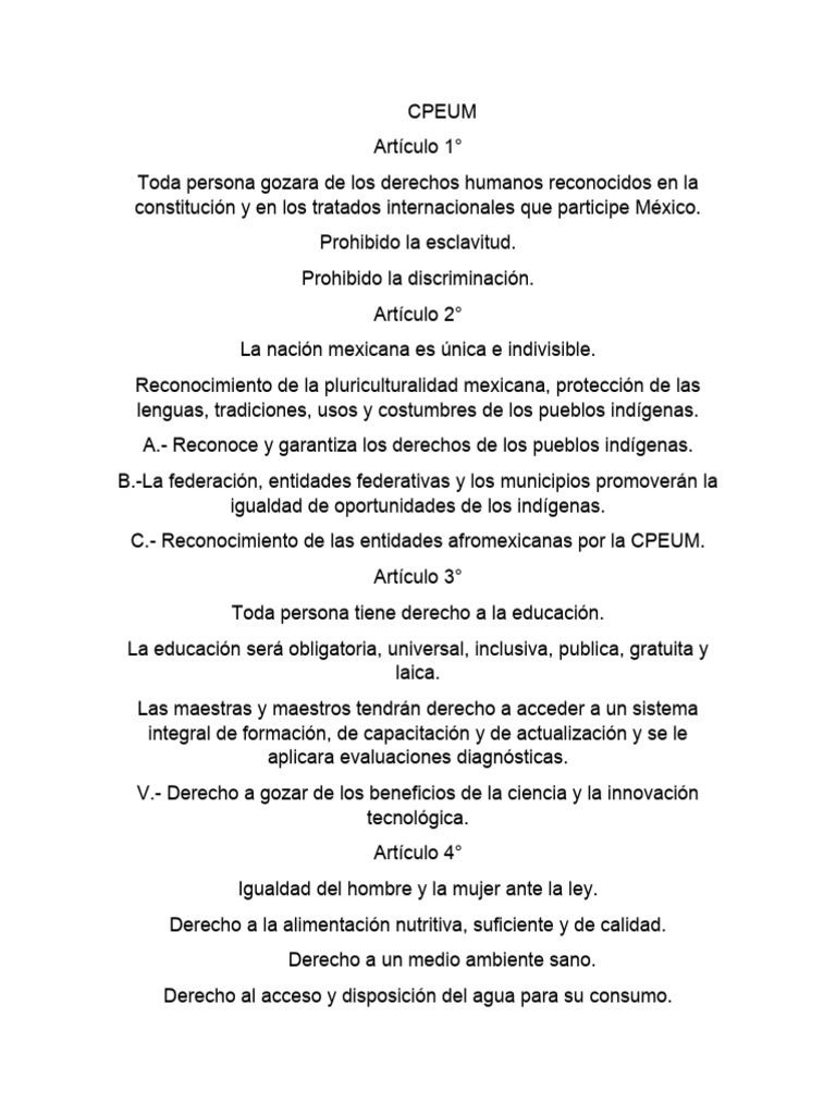 CPEUM 1-29 introduccion | PDF | México | Derechos humanos