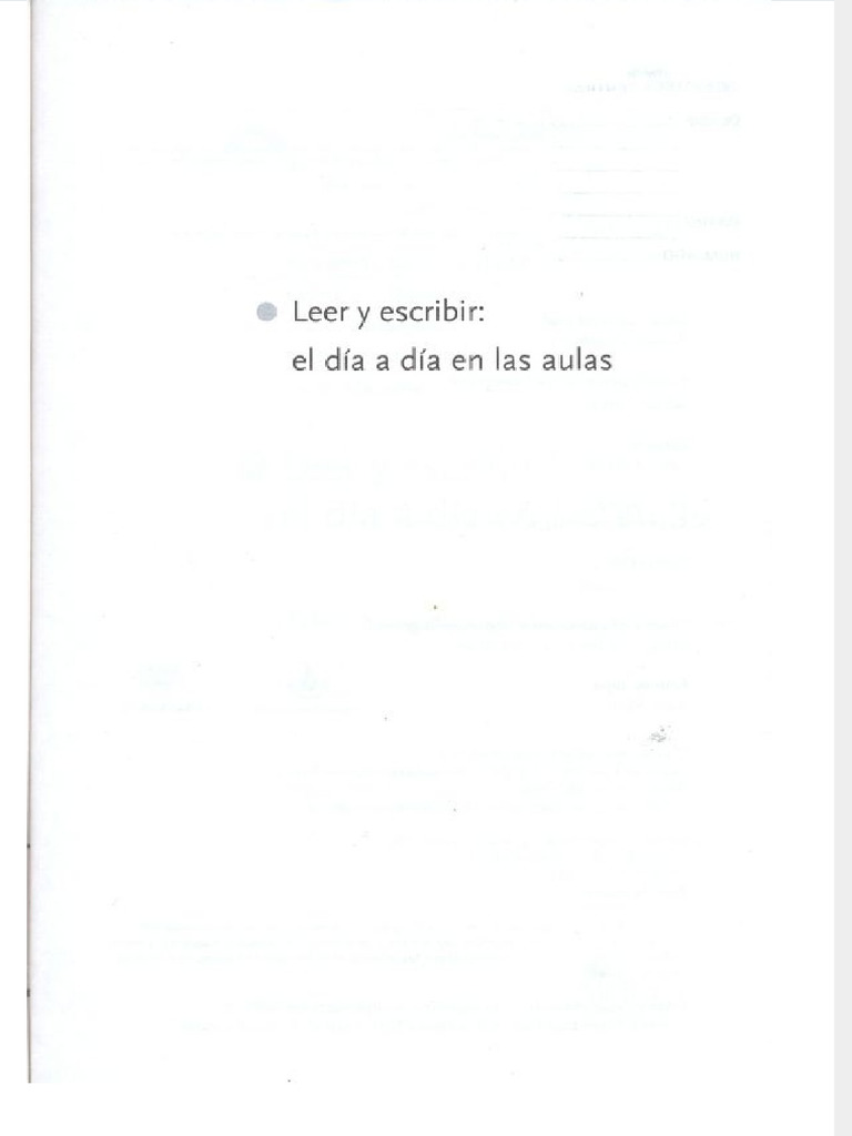 Leer y Escribir en las Aulas | PDF