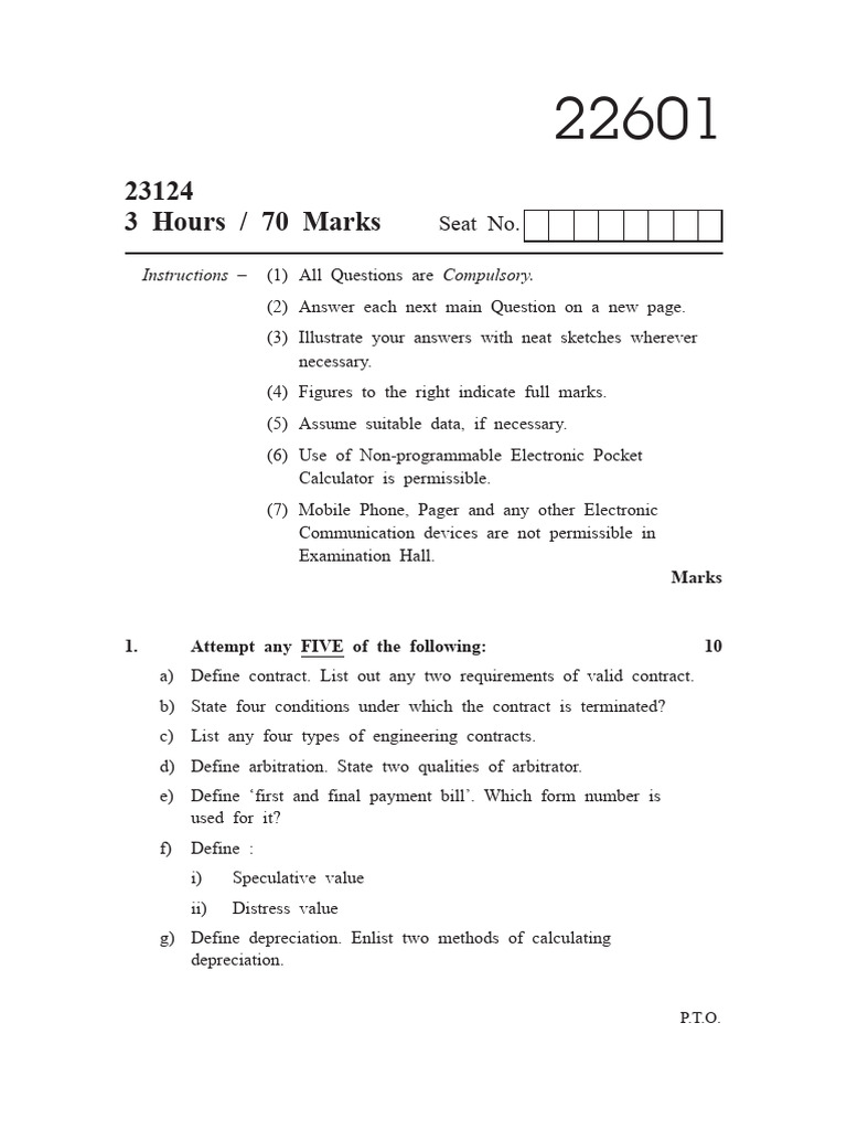 2023 Winter Question Paper (Msbte Study Resources) | PDF | Business