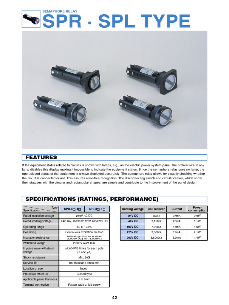SPR - SPL - Semaphore Relay | PDF | Relay | Direct Current