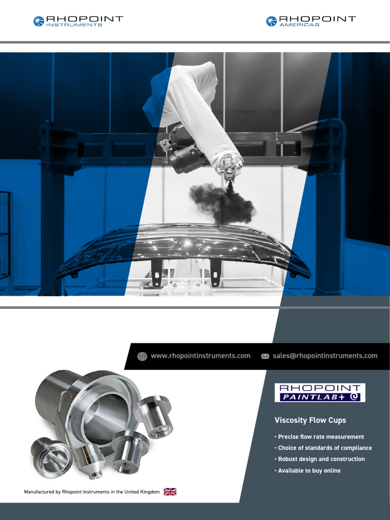 Rhopoint Viscosity Flow Cups Datasheet English | PDF | Viscosity ...