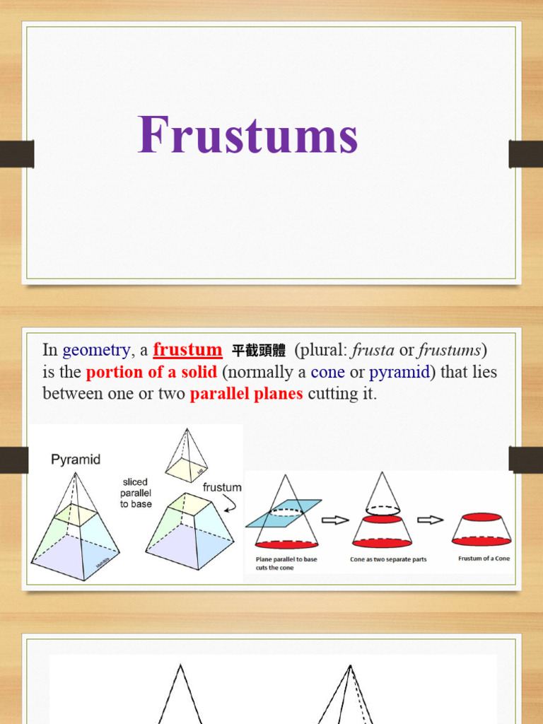 Frustum | PDF | Classical Geometry | Elementary Geometry