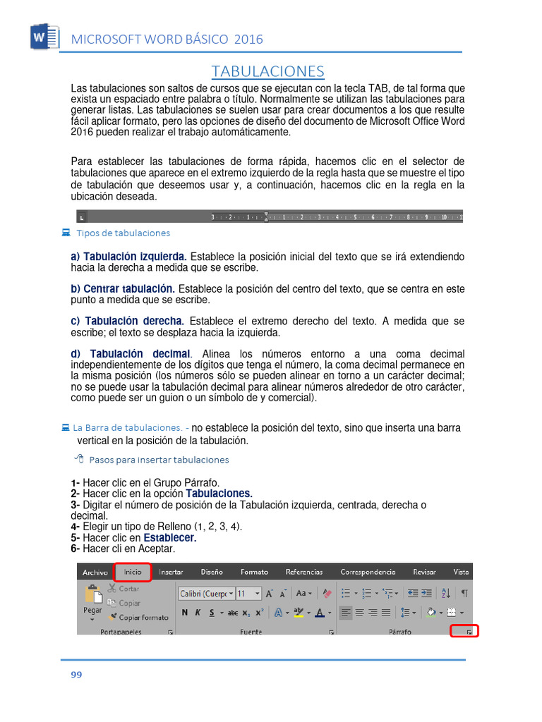 Clase 7. Tabulaciones, proteccion de documentos (1) | PDF | Microsoft Word | Software