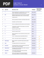 Bing Search Operators Cheat Sheet | PDF