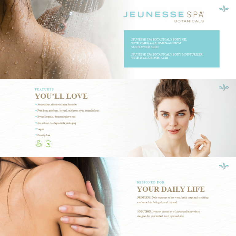 JEUNESSE SPA BODY CARE - PPT - 3x1 | PDF | Chemical Substances
