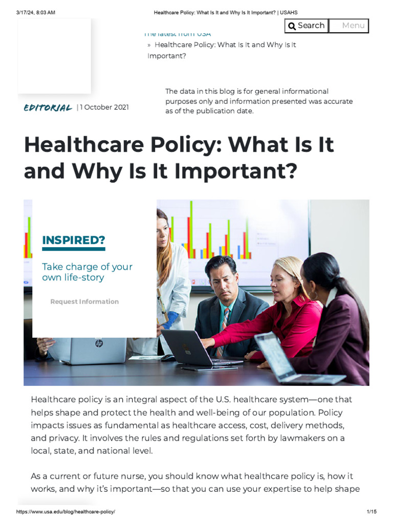 Understanding Healthcare Policy Basics | PDF | Health Care | Health Policy