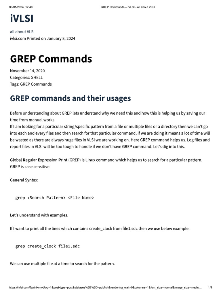 2 GREP Commands | PDF