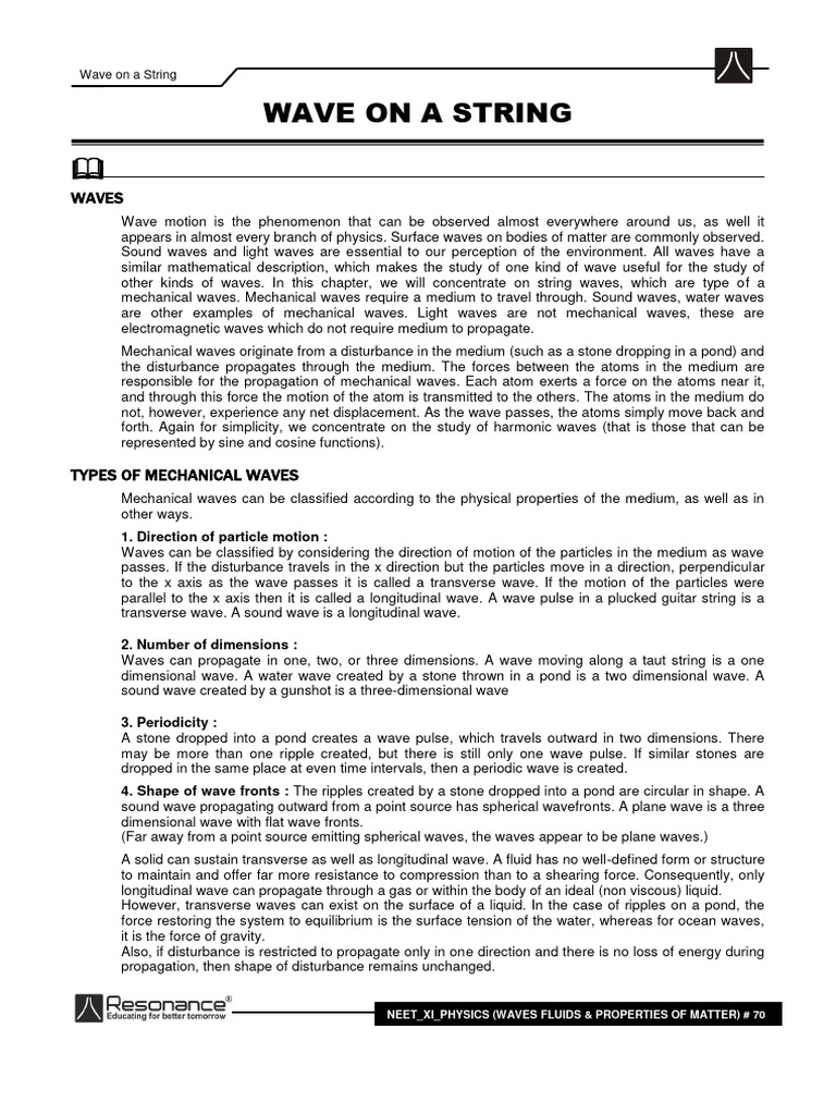 String Waves | Download Free PDF | Waves | Wavelength