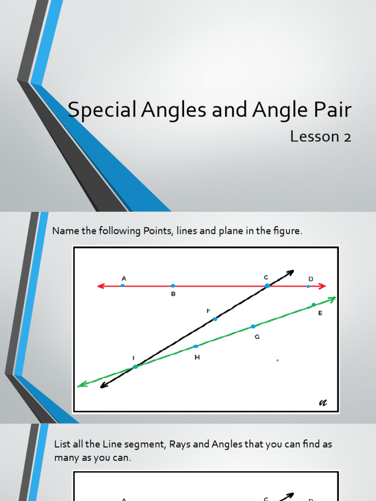 Special Angles and Angle Pair | PDF | Angle | Circle