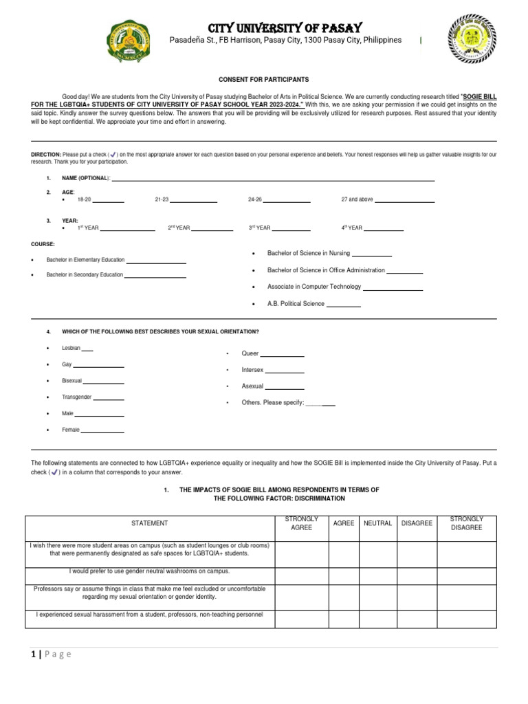 FINAL-QUESTIONNAIRE LGBTQ+ | PDF | LGBTQIA+ Studies | Lgbt