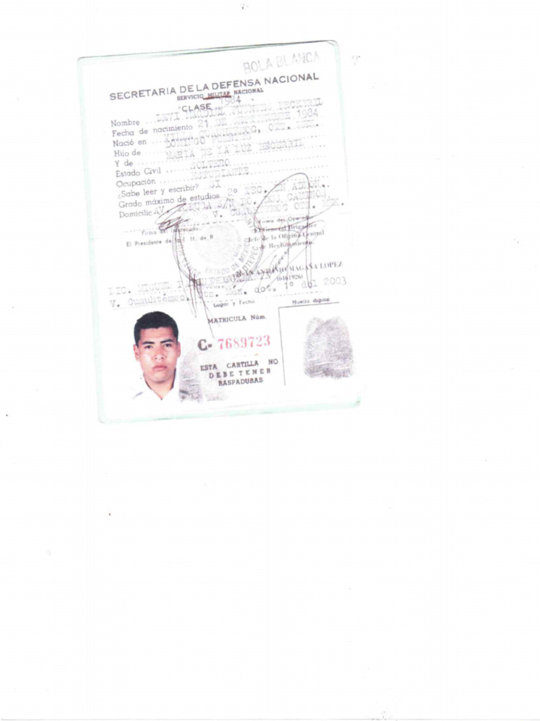 Cartilla Militar | PDF