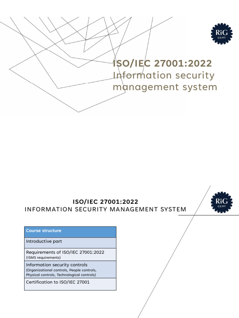 Presentation ISMS ISO IEC 27001 2022 | PDF | Computer Access Control ...
