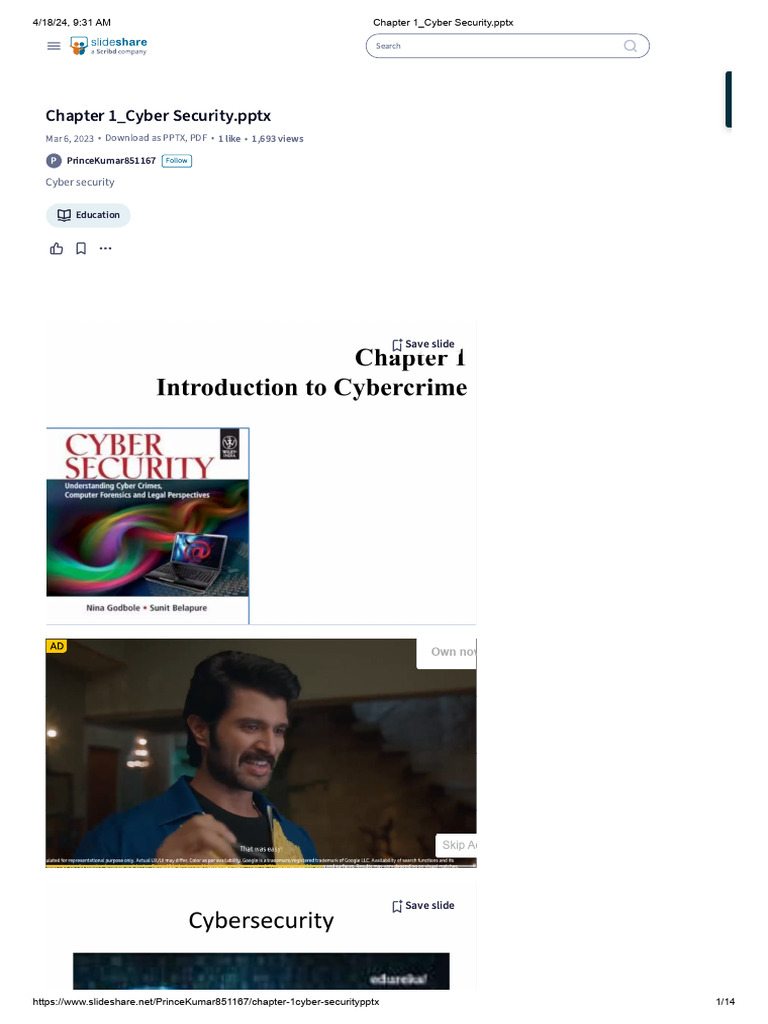 Chapter 1 Cyber Security Download Free Pdf Cybercrime Spamming