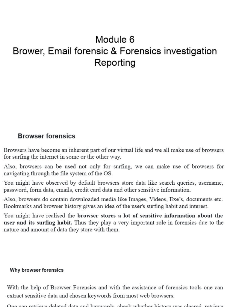 DF Module 6 Part 1 | PDF | Email | Cybercrime DF Module 6 Part 1 | PDF | Email | Cybercrime