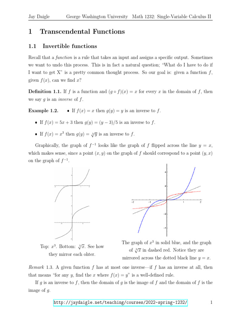 Course Notes 1232 | PDF | Function (Mathematics) | Trigonometric Functions