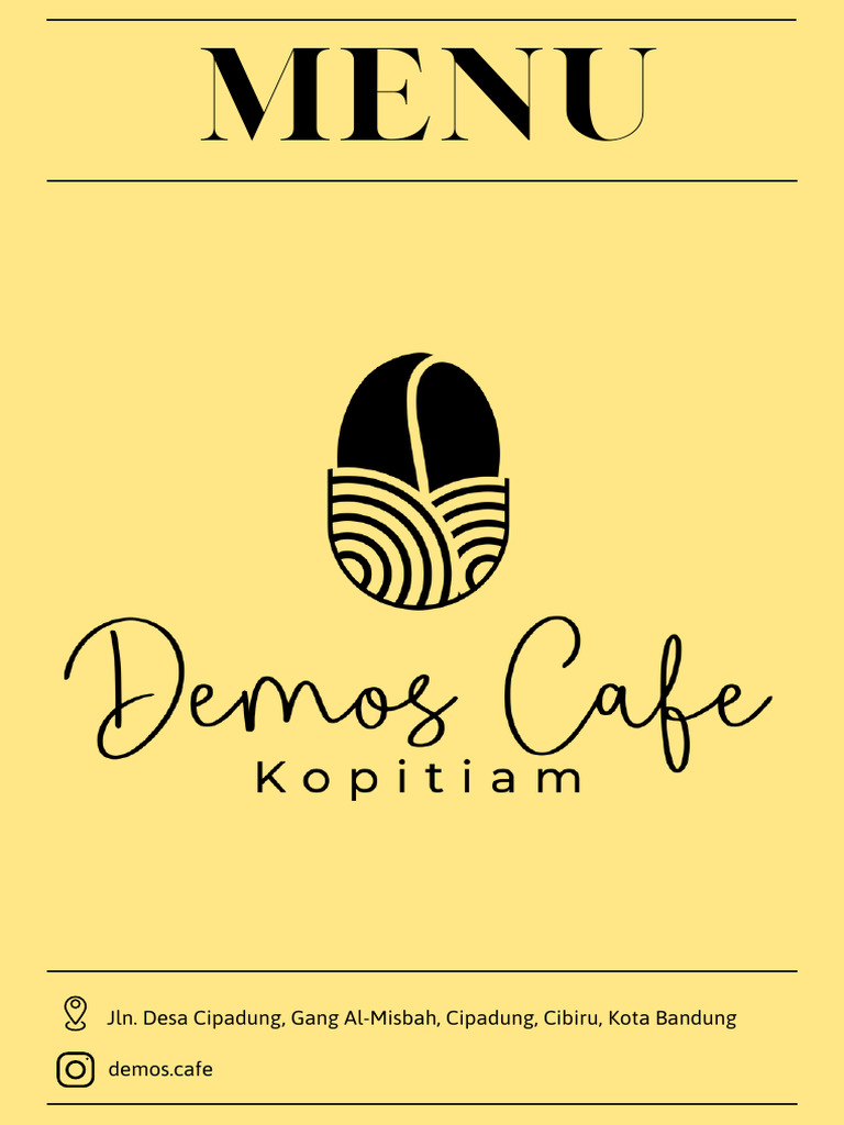 Menu Demos Cafe di Cibiru Bandung | PDF