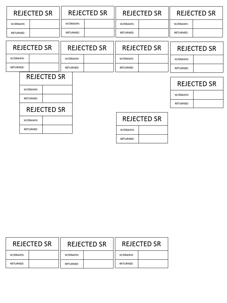 Rejected SR and Withdrawn Returns | PDF