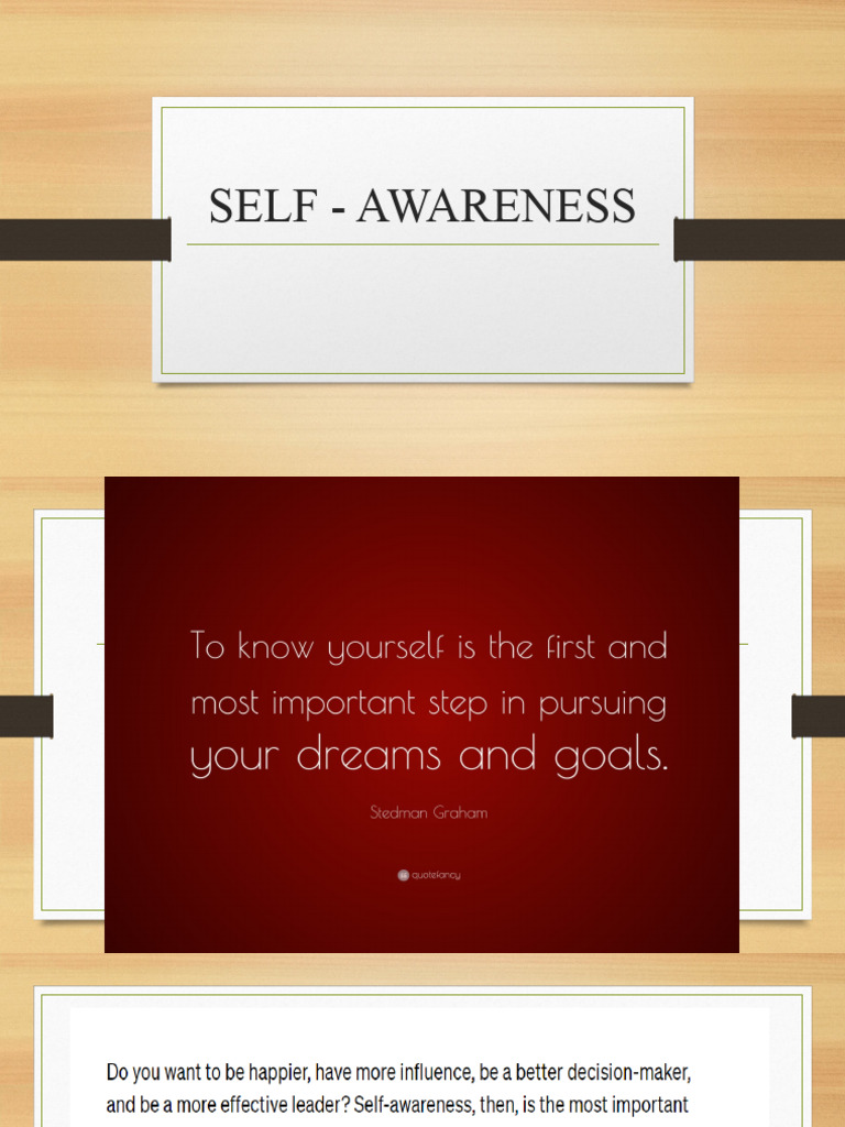 Self Awareness | PDF