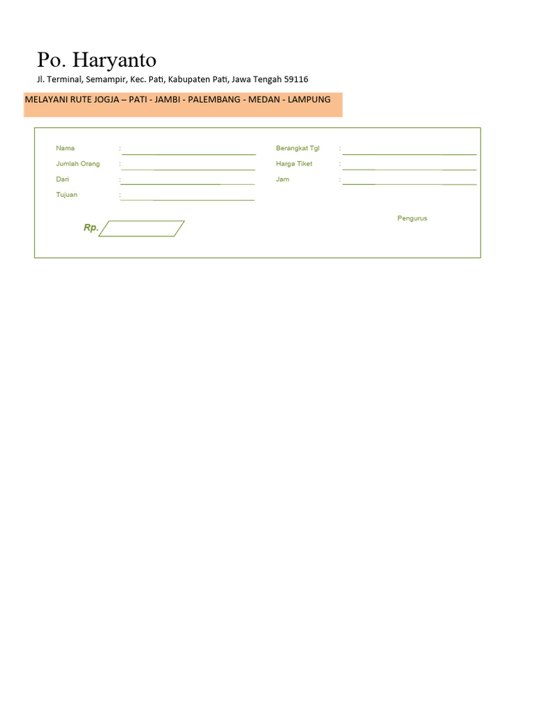 Travel Contoh Kwitansi Travel | PDF