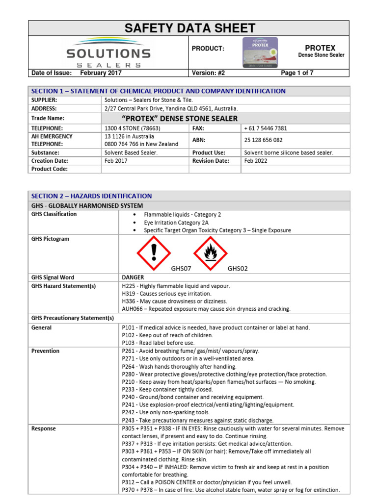 MSDS | PDF | Dangerous Goods | Occupational Safety And Health