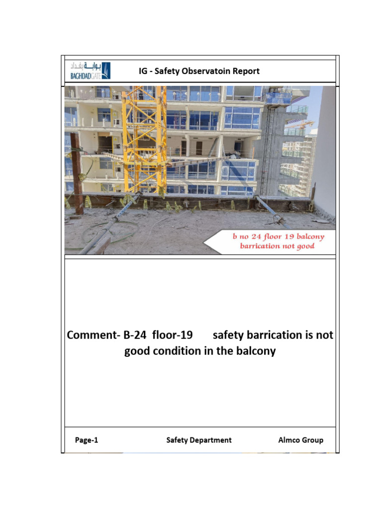 IG - Safety Observation Report As On 16.04.2024 | PDF | Technology ...