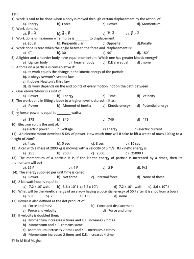 GT Xi 3rd | PDF | Force | Momentum