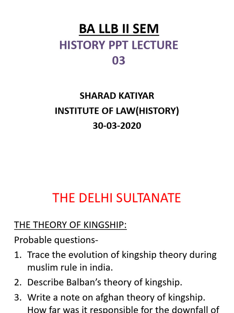 Ballb Ii Sem 03 | PDF | Monarchy | Sultan