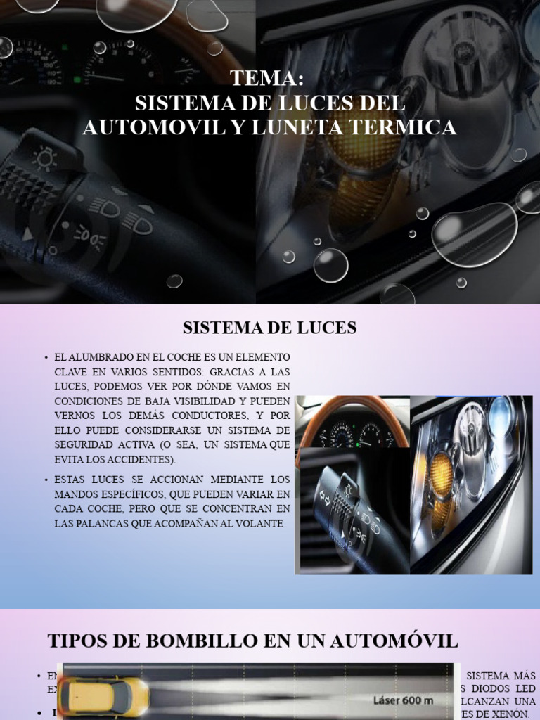 Sistema de Luces y Luneta Térmica en Autos | PDF | Tecnologías ...