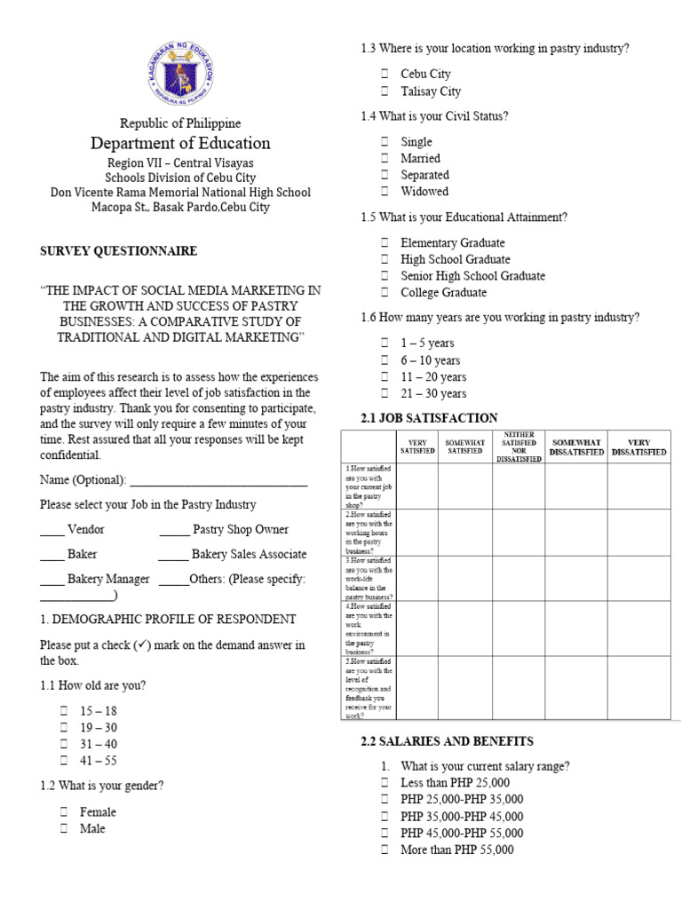 Final Igq Questionnaire (Quantitative) | Download Free PDF | Social ...