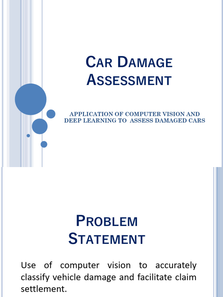 Car Damage Assessment | PDF | Deep Learning | Artificial Neural Network