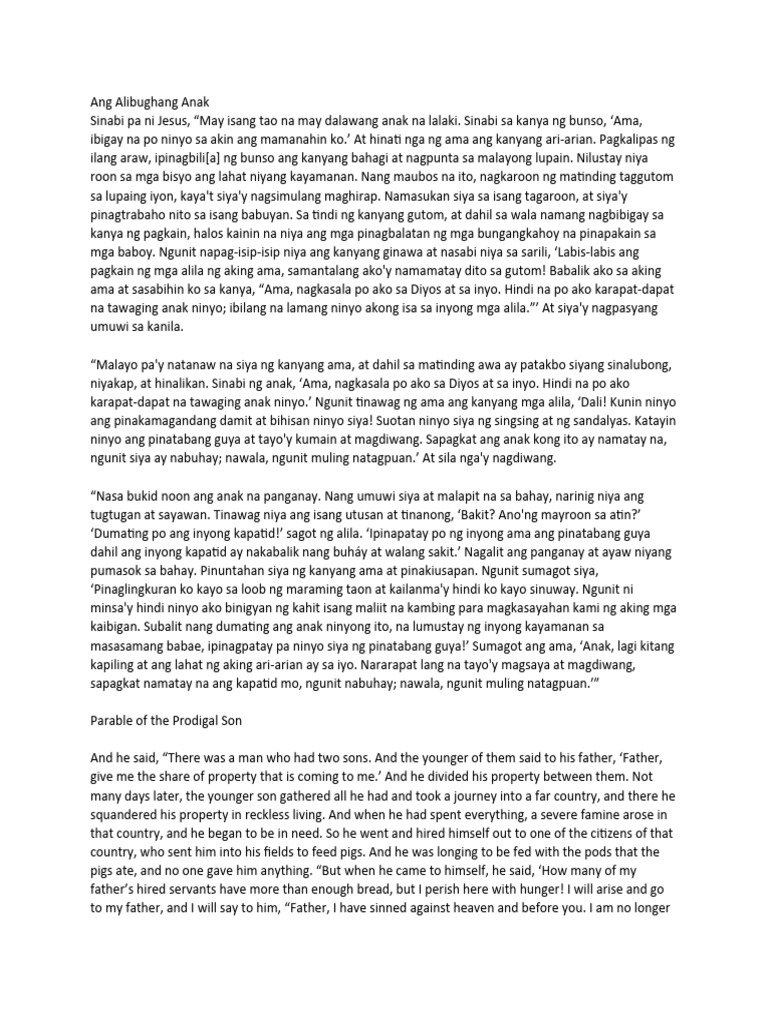 Ang Alibughang Anak | PDF