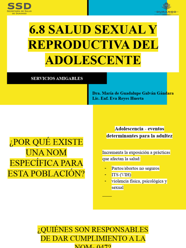 Salud Sexual y Reproductiva NOM-047 | PDF | Control de la natalidad | Planificación familiar