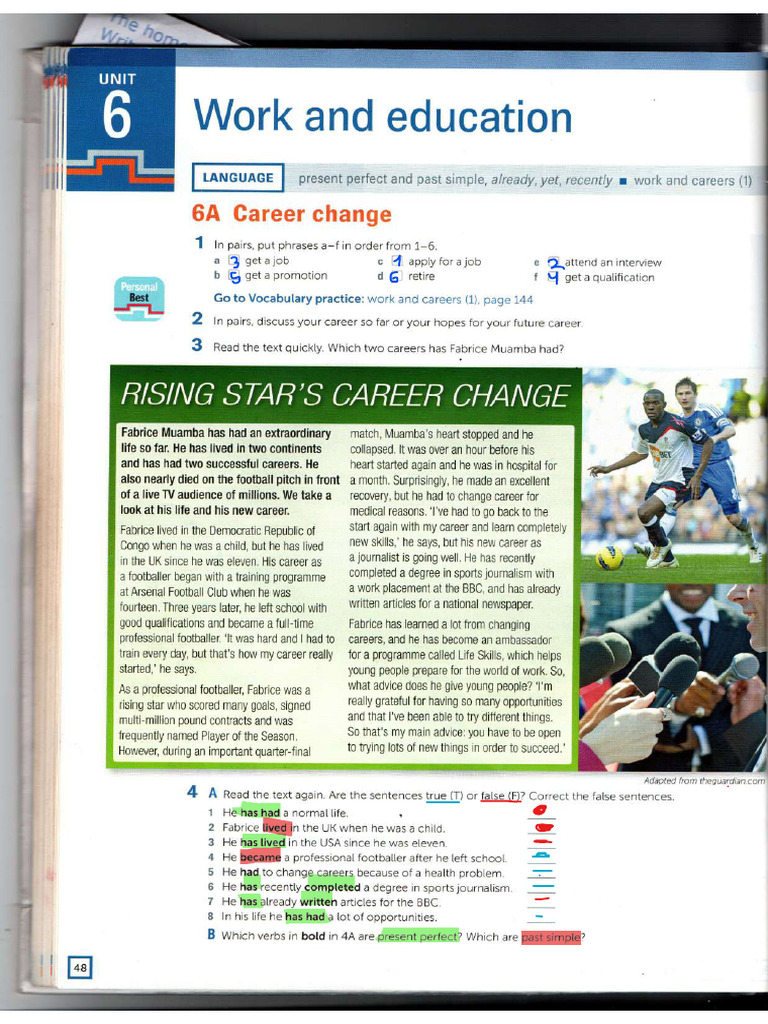 Personal Best B1+A Unit 6 Book | PDF