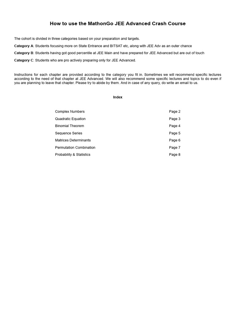 How To Study Algebra For JEE Advanced 2024 by MathonGo | PDF | Equations | Polynomial