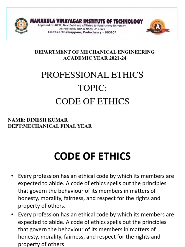 Professional Ethics | PDF | Morality | Professional Ethics