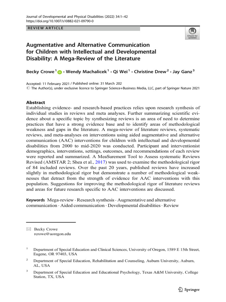 Augmentative and Alternative Communication For Children With ...