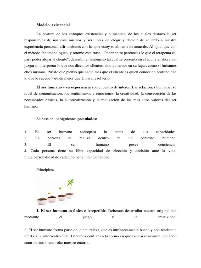 Modelo Existencial | PDF | Las emociones | Empatía