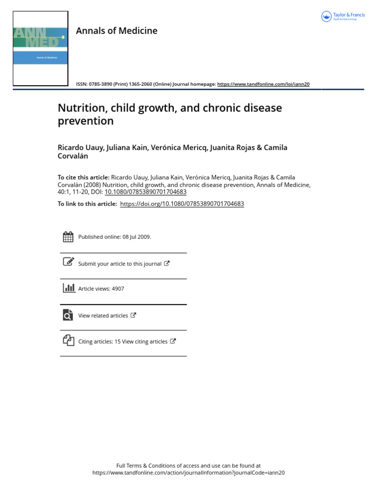 Chronic Disease and Nutrition | PDF | Malnutrition | Obesity