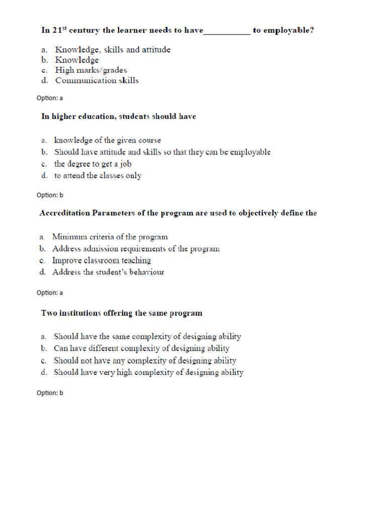 Outcome Based Pedagogic Principles for Effective Teaching NPTEL | PDF