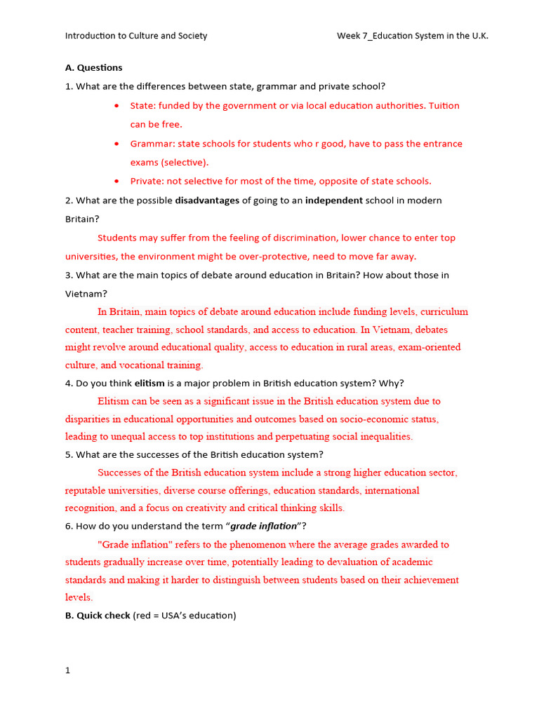 Intro To Cul - Handout - Week 7 | Download Free PDF | Middle Schools ...