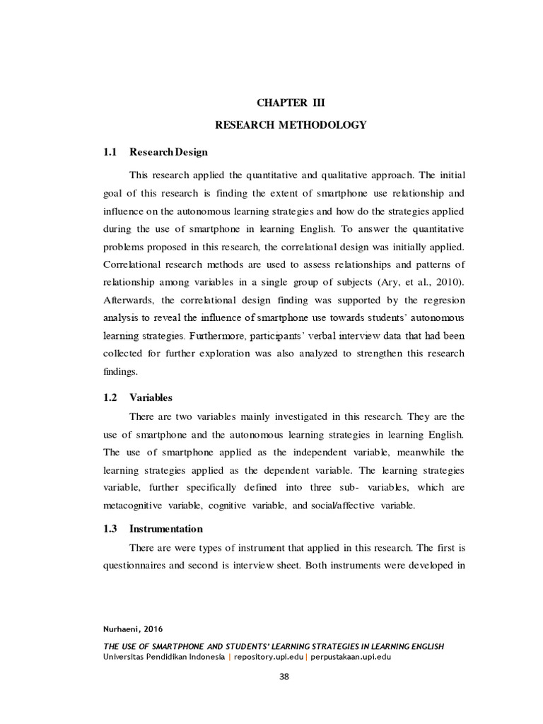 T ING 1303047 Chapter3 | PDF | Methodology | Quantitative Research