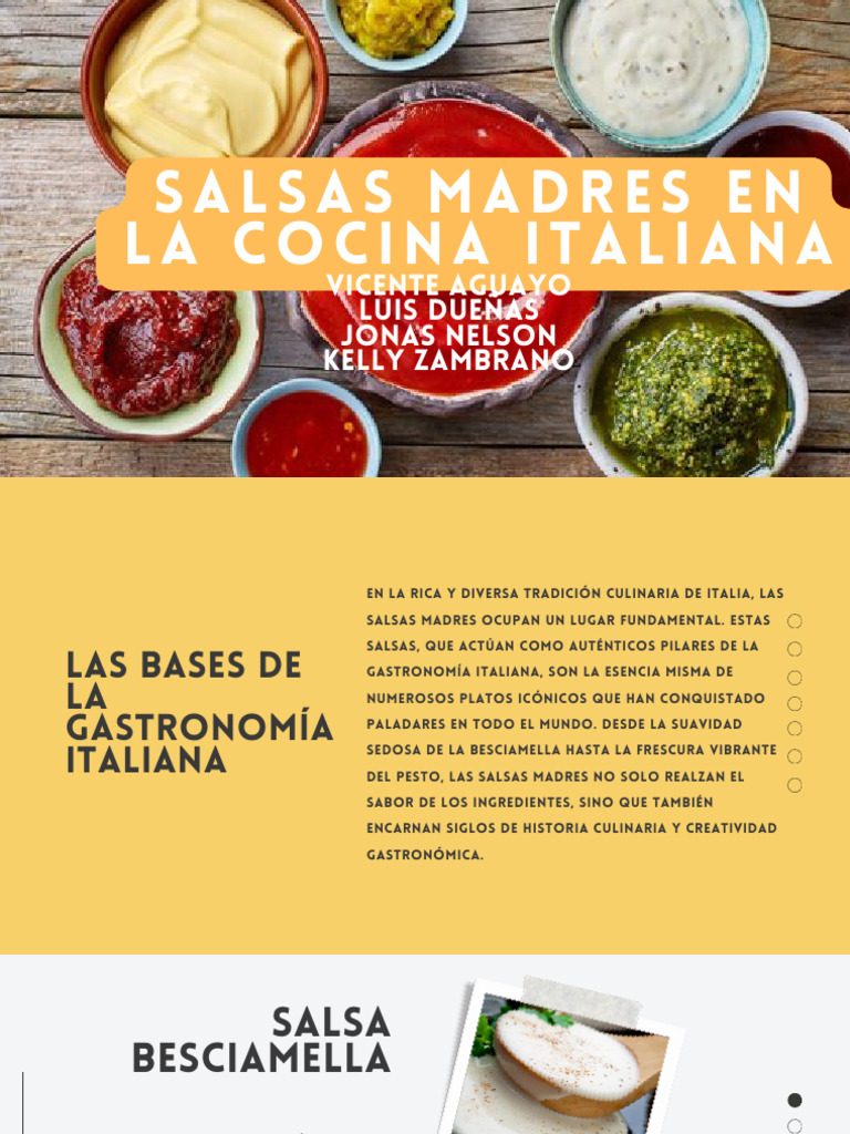 Salsas Madres Italianas | PDF | Salsa | pesto