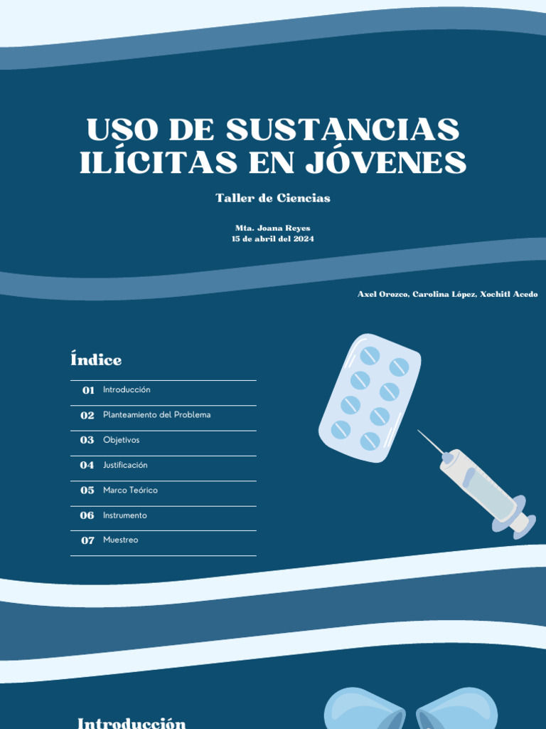 Uso de Sustancias Ilícitas en Jovenes | Descargar gratis PDF | La dependencia de sustancias ...